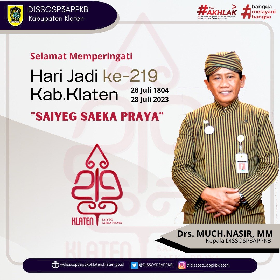 Profil Dinas Dinsosp3akb Kabupaten Klaten
